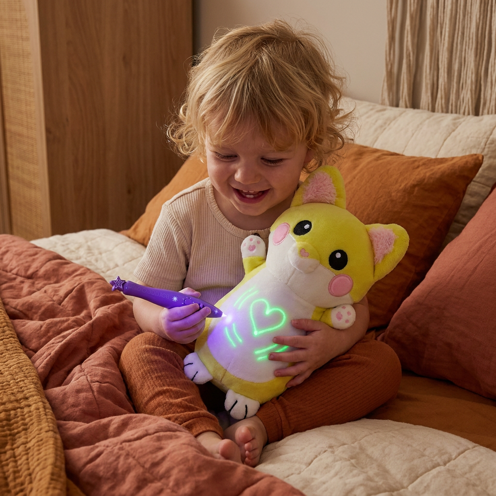 Magic Plush with Glow Drawing Pen – Interactive Light-Up Cuddly Toy fo ...