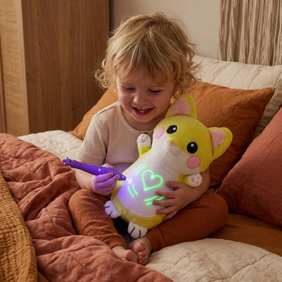 Magic Plush with Glow Drawing Pen – Interactive Light-Up Cuddly Toy fo ...