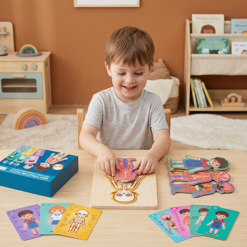 Wooden Human Body Puzzle for Kids – Learn Anatomy Through Play – Kids ...
